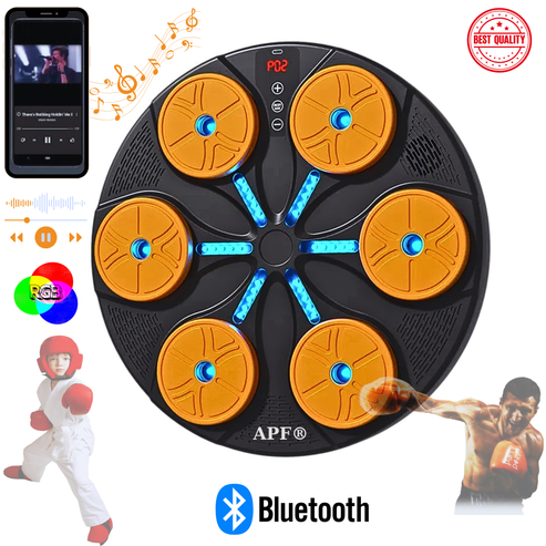 Aparat Smart de Box APF® cu Lumini RGB, Bluetooth, Manusi Negre si ...